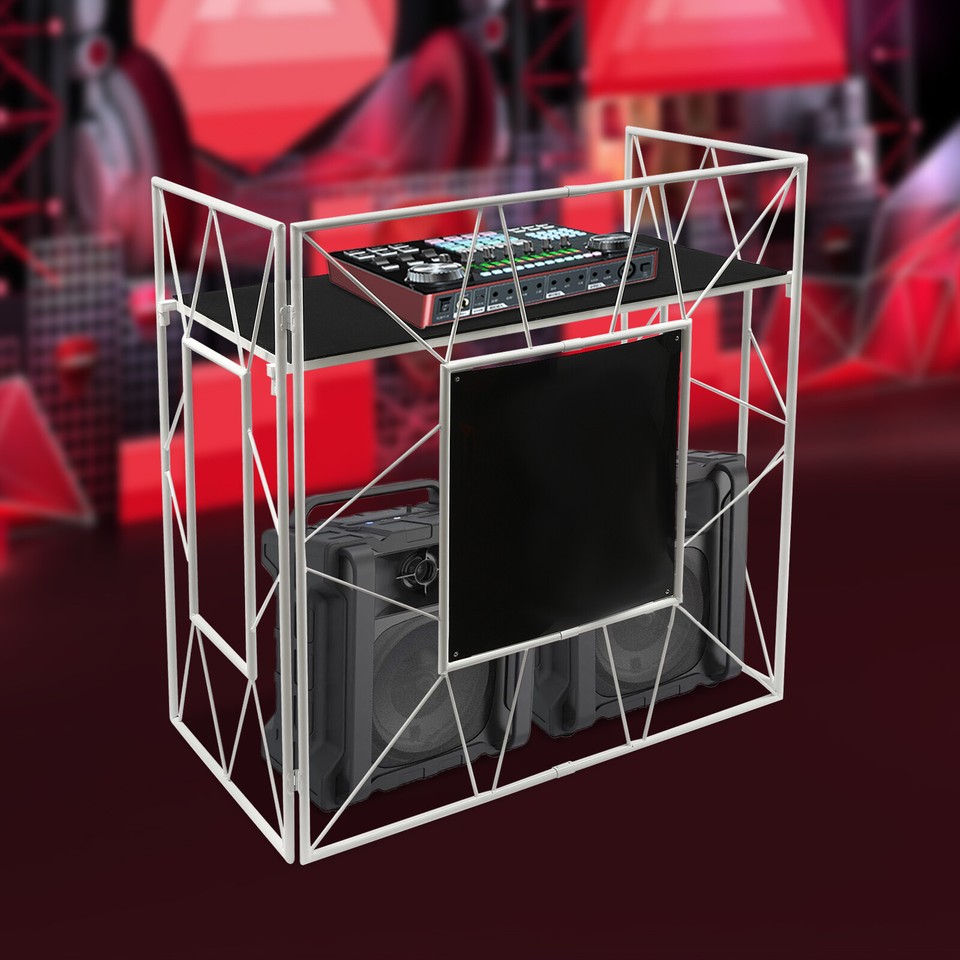 DJ Display Stand, DJ Event Booth Facade, Portable DJ Facade Booth Table ...
