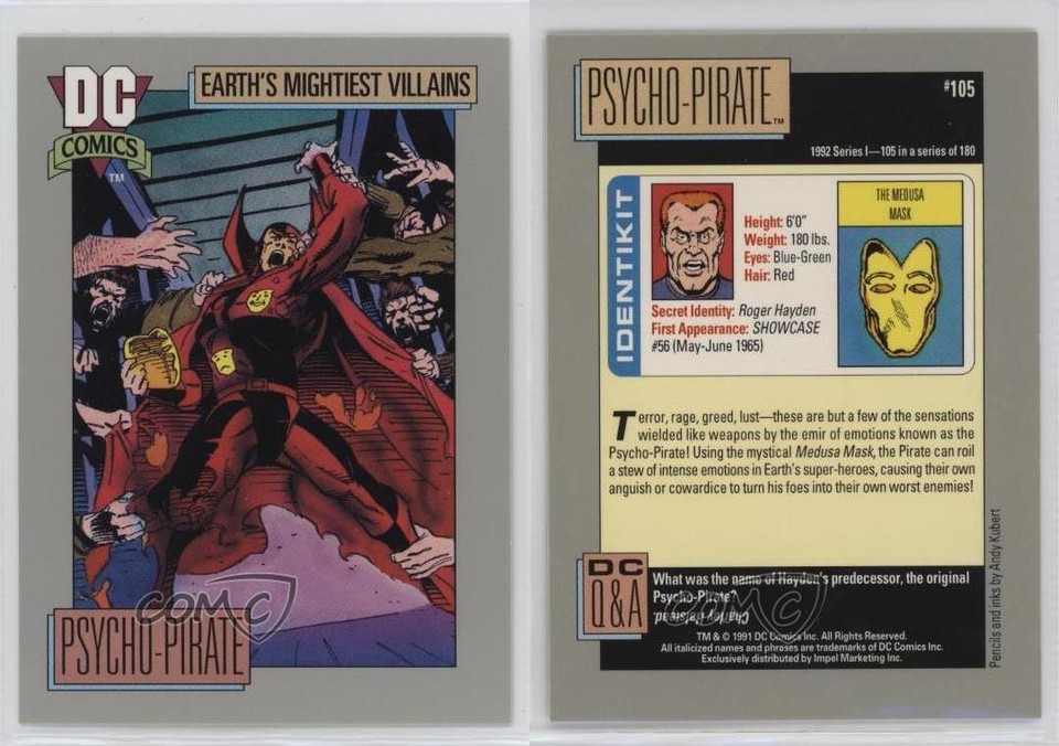 1992 Impel DC Comics DC Cosmic Psycho-Pirate #105 f9a | eBay