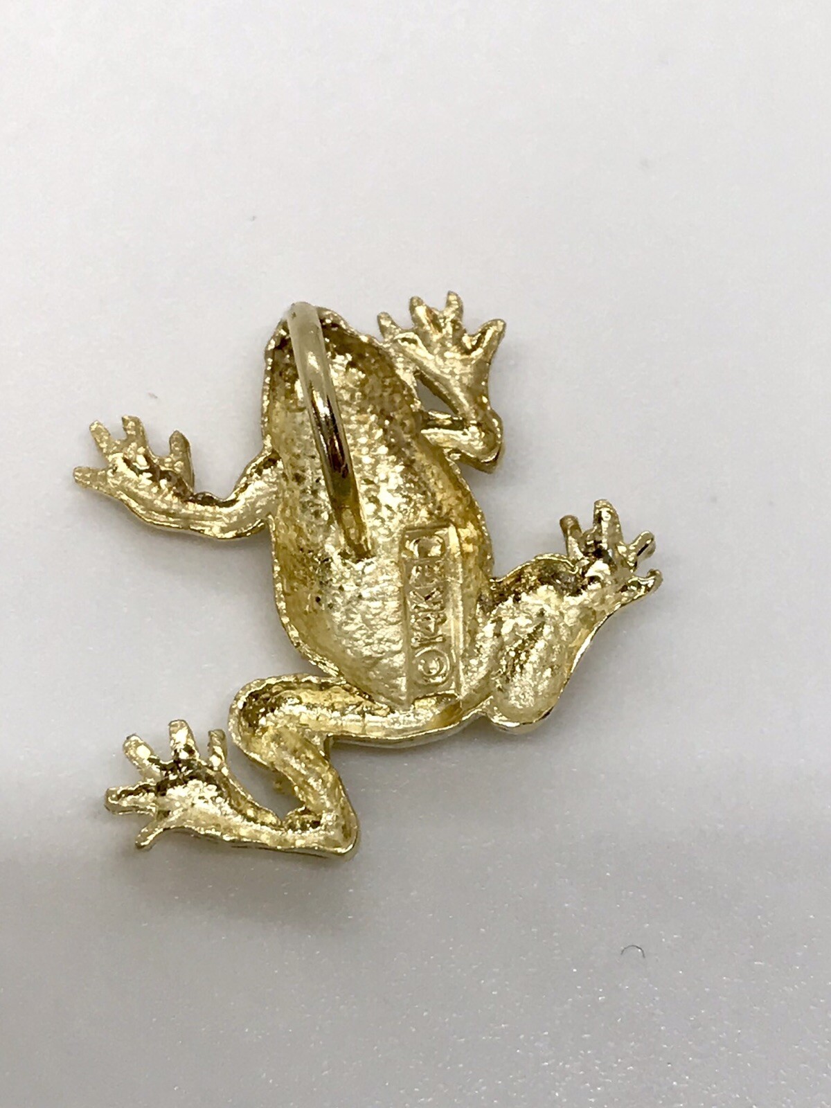 14k Yellow Gold Frog Pendant | eBay