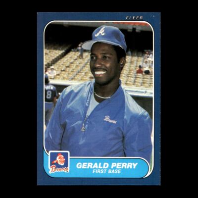 Gerald Perry 1986 Fleer Atlanta Braves #525 R318I 25 | eBay