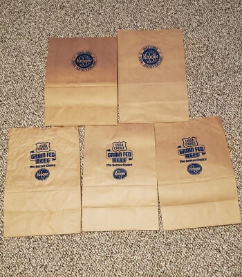 Vintage Kroger Brown Grocery Bag Lot 5 | eBay