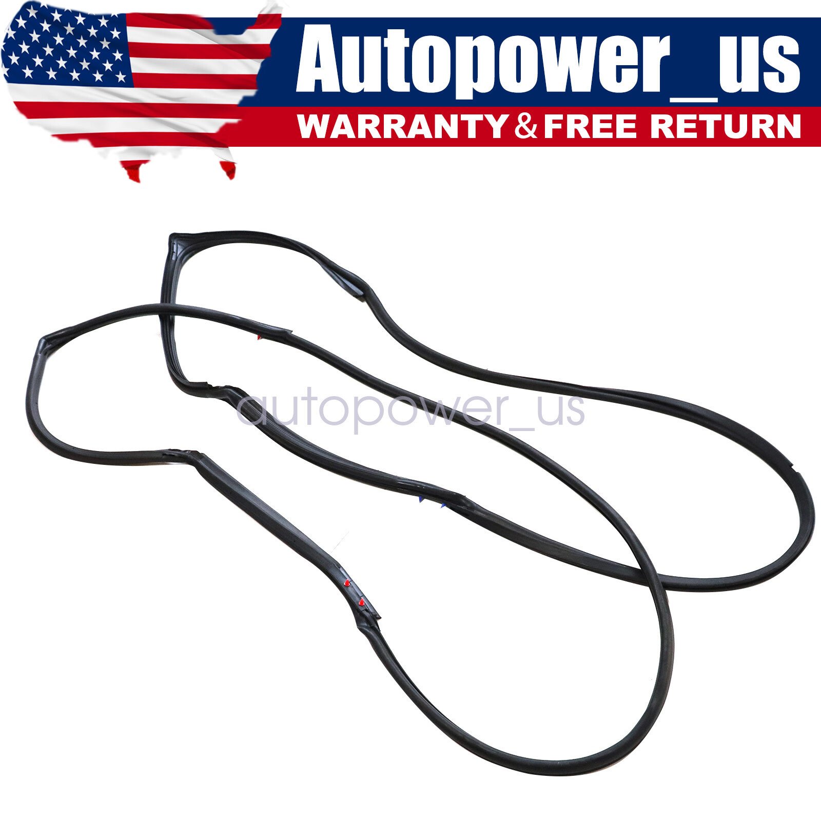 Pair Front Full Door Felt Gasket Trim Seal for Jeep Wrangler 07-18 ...