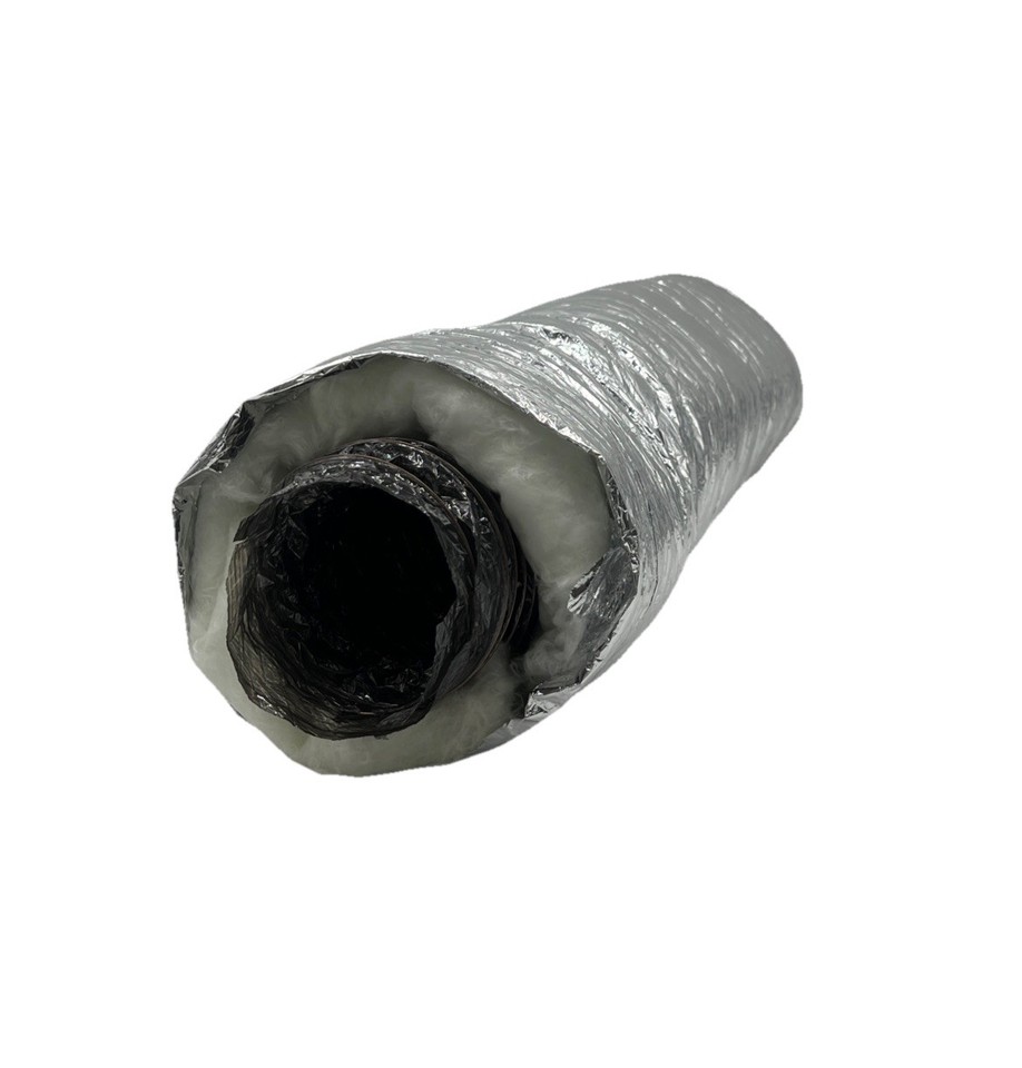 12" Silver Flex QuietFlex Insulated Flexible Duct R6 25' | eBay