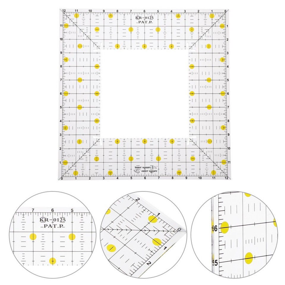 Stitching Ruler Square Quilting Rulers Plastic Template Dressmakers ...