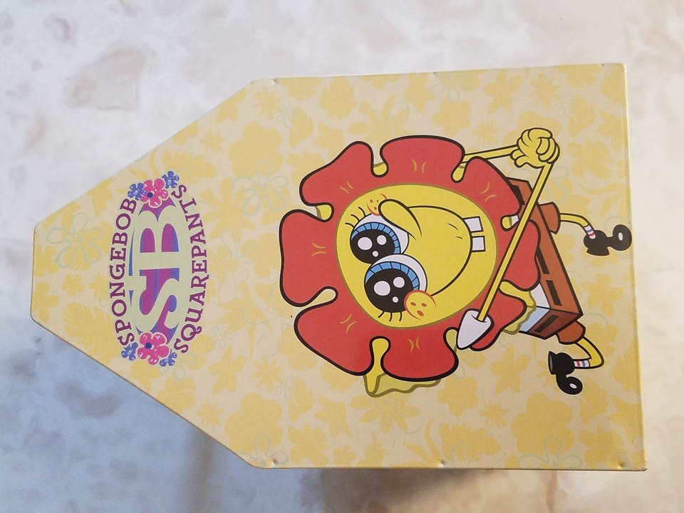 EXTREMELY RARE Spongebob Squarepants 2007 Steel Metal Tool Tote Lunch ...