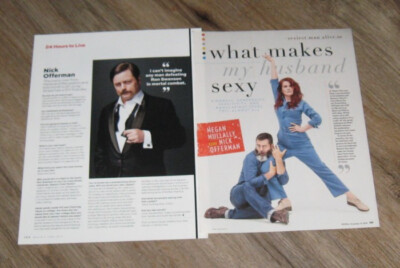 Nick Offerman original TWO magazine clippings pages PHOTO article | eBay