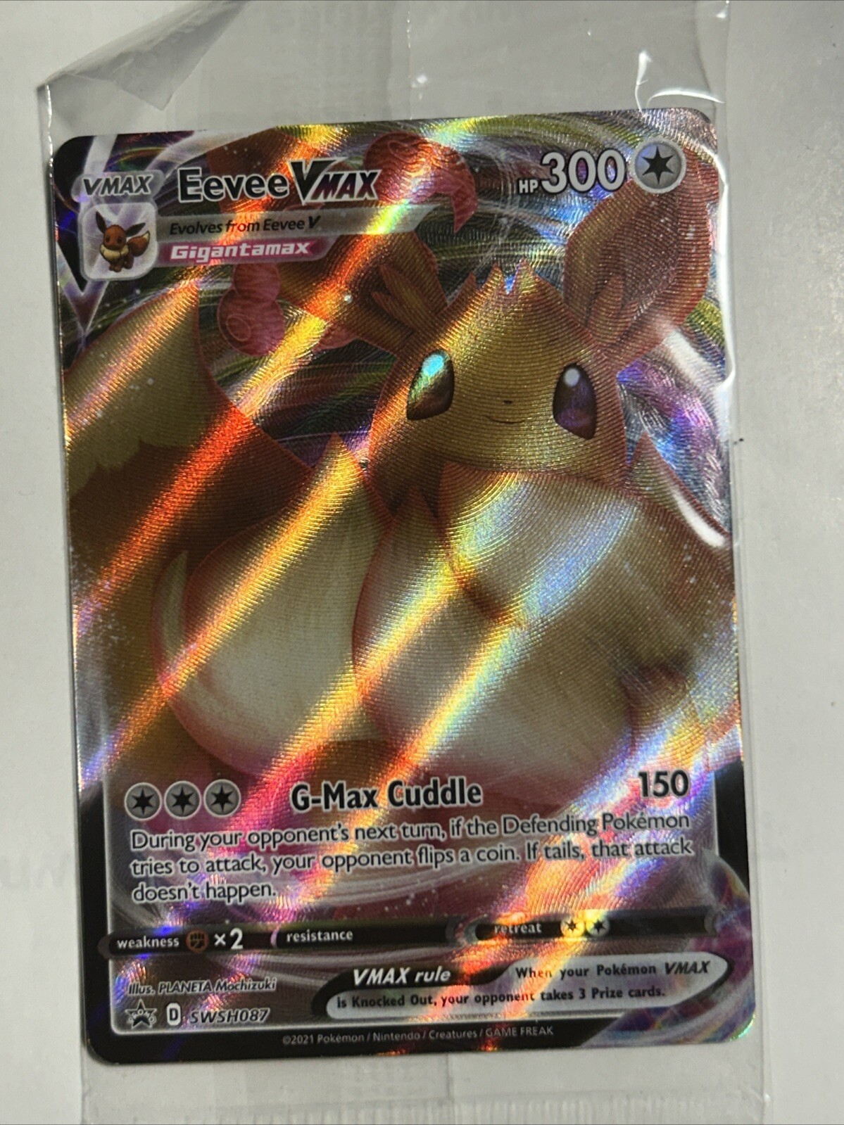 Eevee VMAX SWSH087 - Full Art Promo - Holo Pokemon Card - Near Mint (NM ...