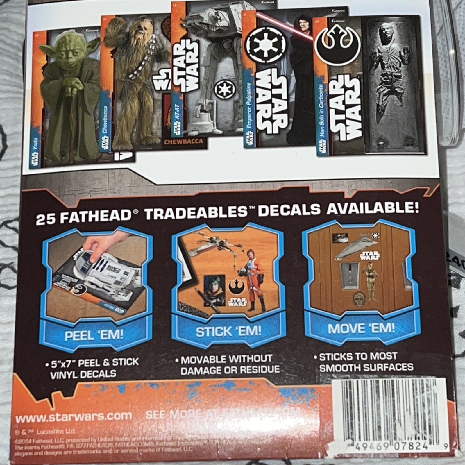 Disney Star Wars 5 Peel & Stick Fathead Decals Included BRAND NEW ...