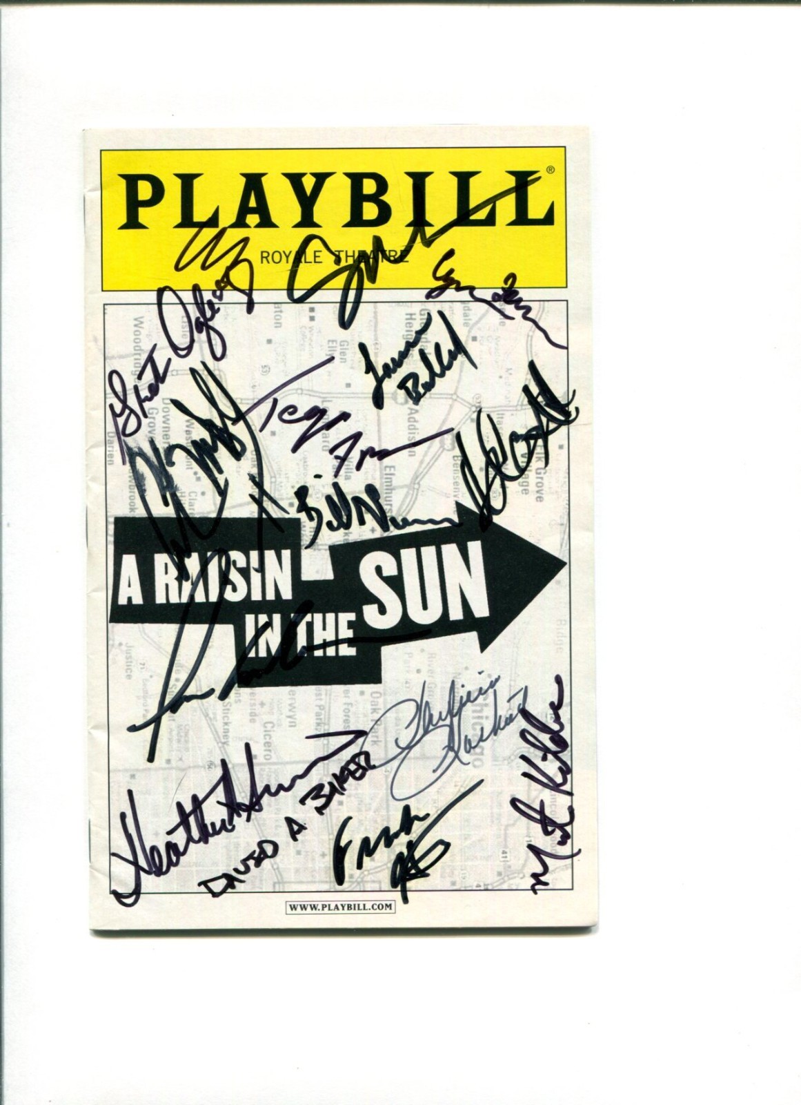 Sean P Diddy Combs Puff Daddy A Raisin In The Sun Cast Signed Autograph ...