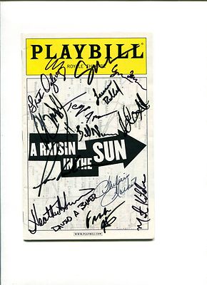 Sean P Diddy Combs Puff Daddy A Raisin In The Sun Cast Signed Autograph ...