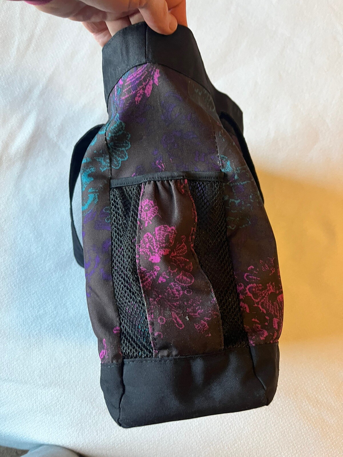 Jansport Tote Bag Purple With Pink Blue Accents