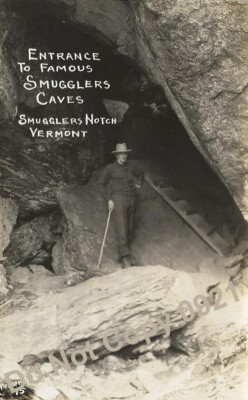 RPPC Real Photo Postcard Entrance To Famous Smugglers Caves Smugglers ...