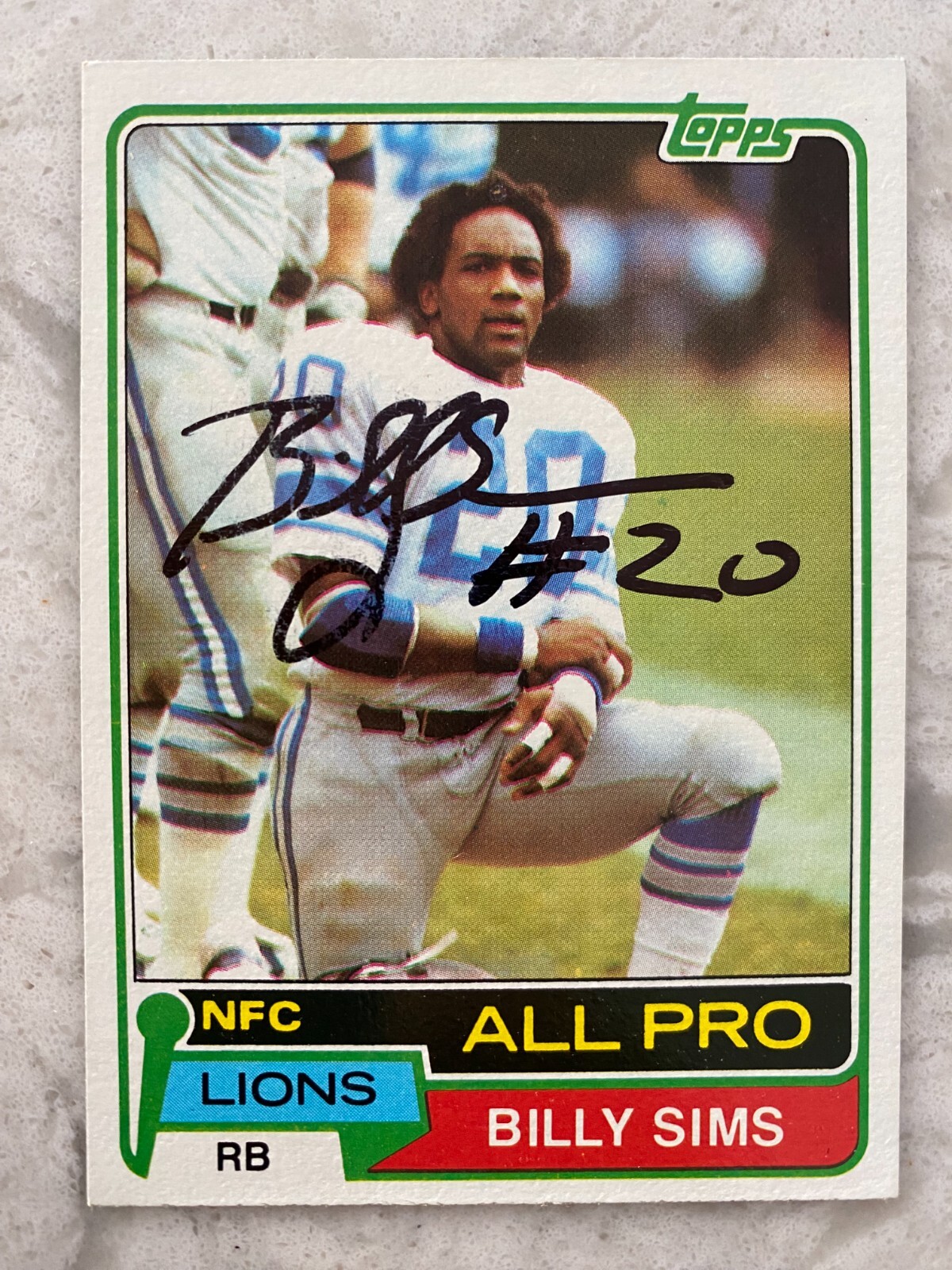 Billy Sims Signed DETROIT LIONS Card 1981 Topps ROOKIE | eBay