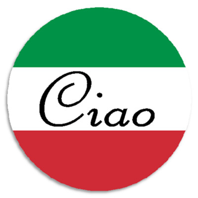 Ciao Italian Flag - Circle Sticker Decal 3 Inch - Italy | eBay