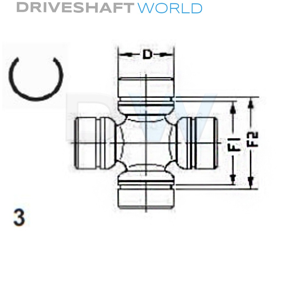 2007-2020 Jeep Wrangler 5-7166X Axle Shaft Universal Joint 1350 Series ...