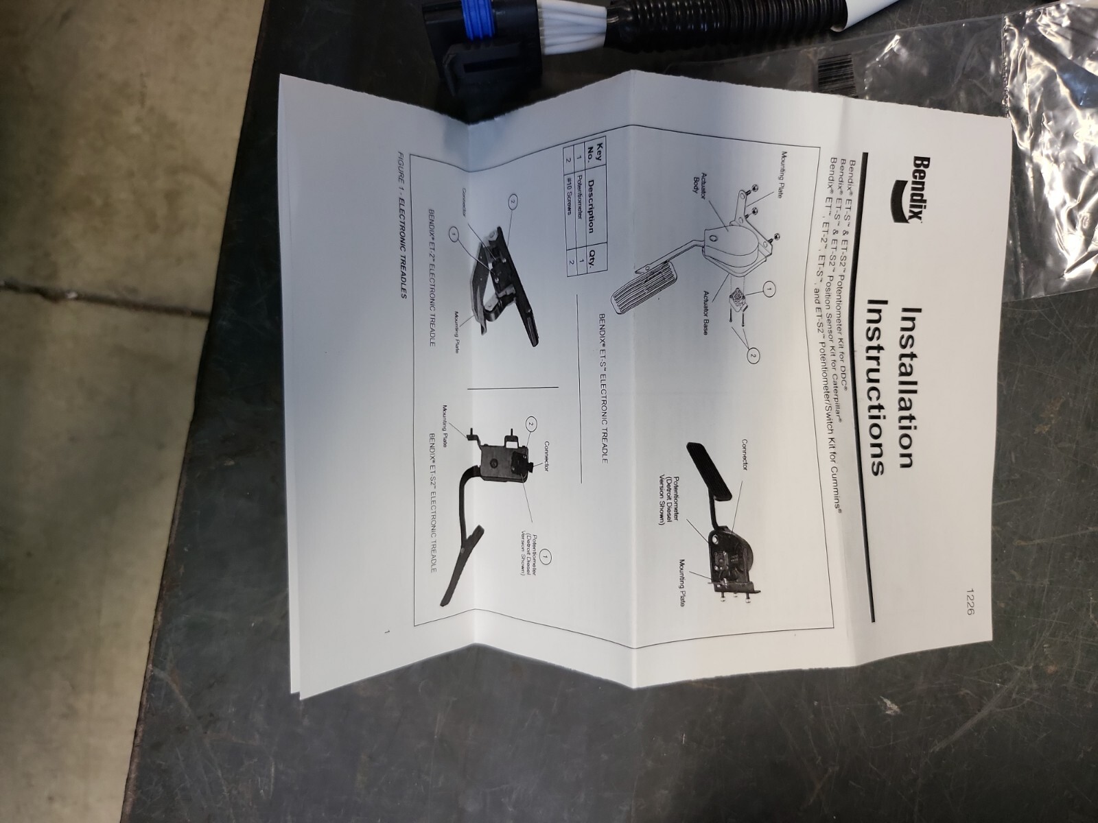 Bendix K124017 ET2 ET-2 ETS ET-S ETS2 ET-S2 Potentiometer KIT 5002356 ...