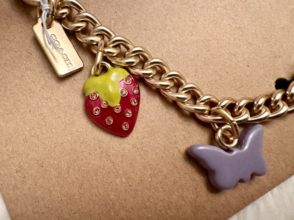 Coach Gold Motif Extension Swagger Chain With Charms Limited Original ...