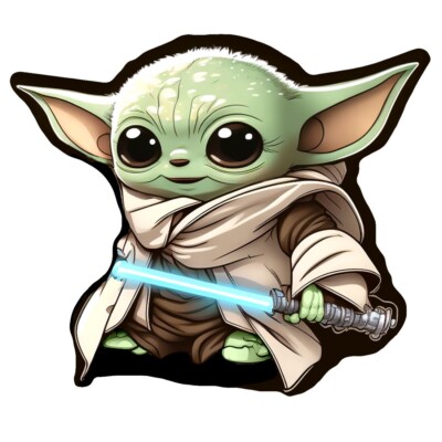 BABY YODA Sticker - STAR WARS THE MANDALORIAN Car Truck Window Cute ...