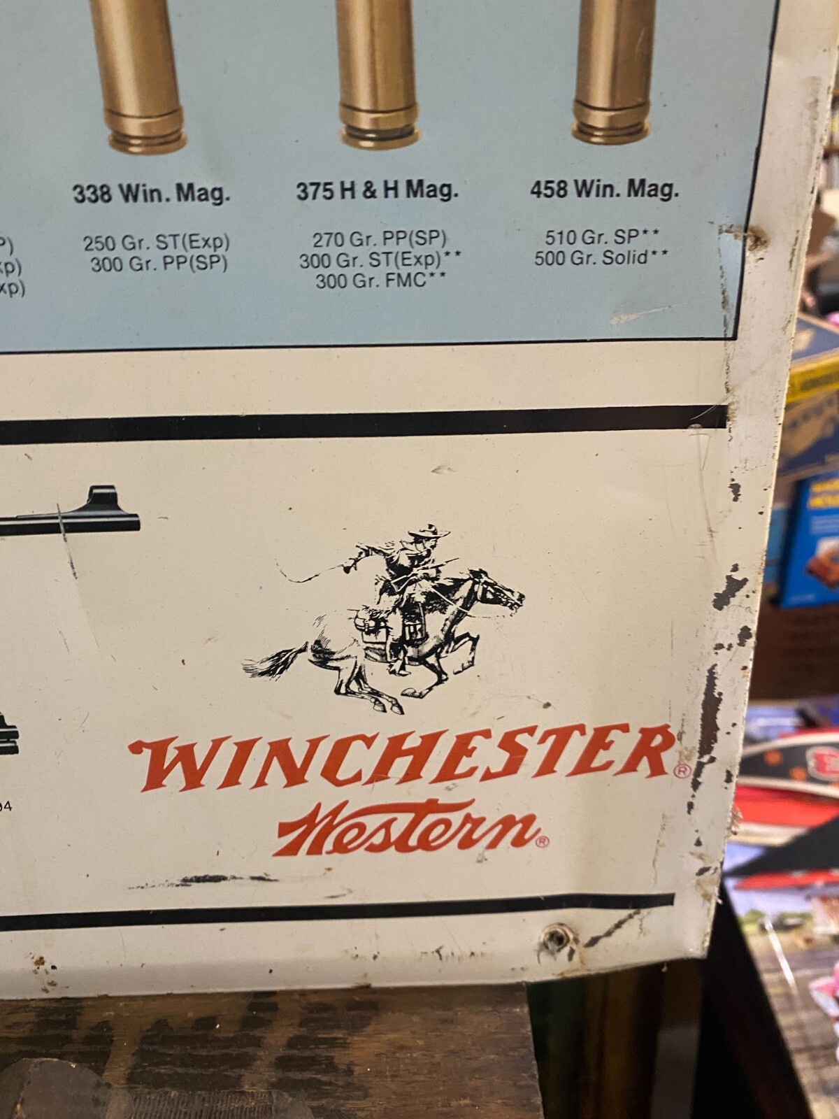 Vintage Original Winchester Western Game Guide Metal Sign 23" x 28" | eBay