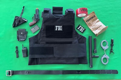 FBI Costume Kit for Kids & Adults – Vest, Handcuffs, Badge, & More! | eBay