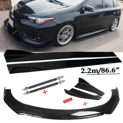 For Scion iM iA iQ Front Bumper Lip Spoiler Side Skirts Rear Lip Black ...