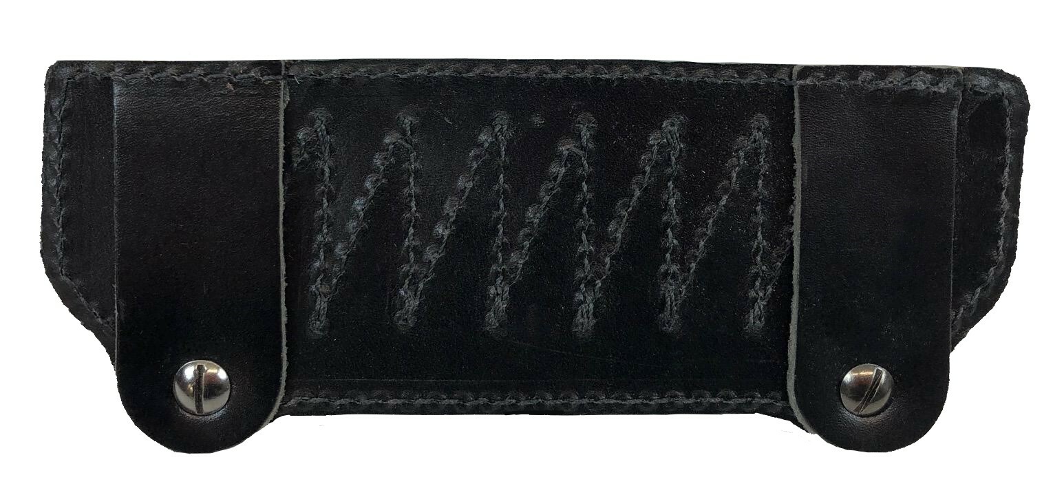 Real Leather SHOTGUN SHELL AMMO BELT SLIDE POUCH Fits 410 Gauge Shells ...