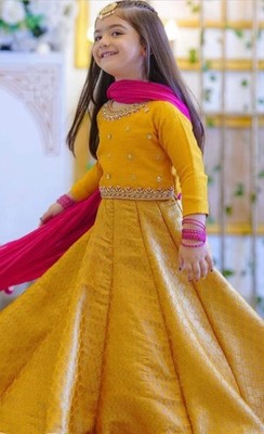 Ethnic Indian Pakistani Kids Girls lengha lehnga lehenga choli Wedding ...