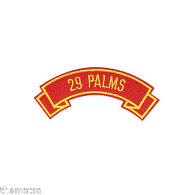 MARINE CORPS BASE 29 PALMS MILITARY EMBROIDERED USMC RED SHOULDER ...