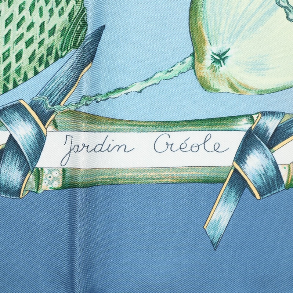 Hermes "Jardin Creole" Carre 90 Silk 100% Scarf Vintage Rare Cleaned | eBay