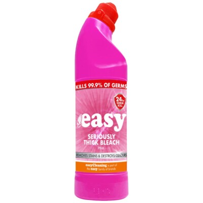 Easy Seriously Thick Bleach Pink 750ml - Removes stains and destroys ...