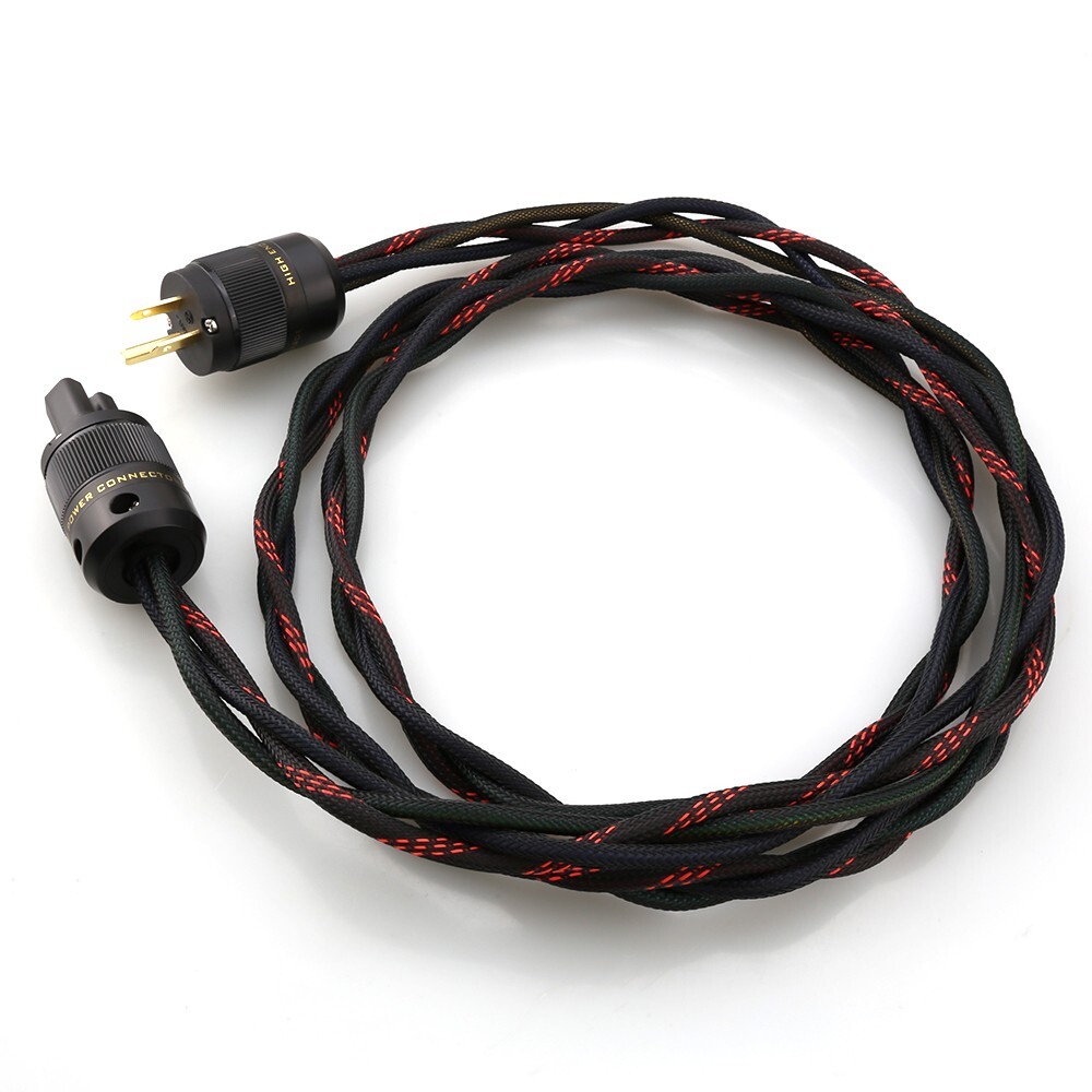 Audiophile Hiend US Braid OCC Power Supply Cord HiFi Audio Amplifier ...