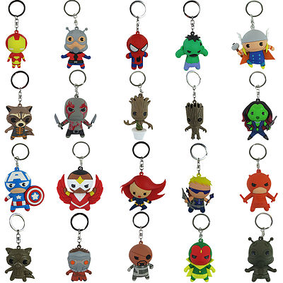 New Marvel Superhero Figural KeyChain Series 1 & Series 2 3-D ...