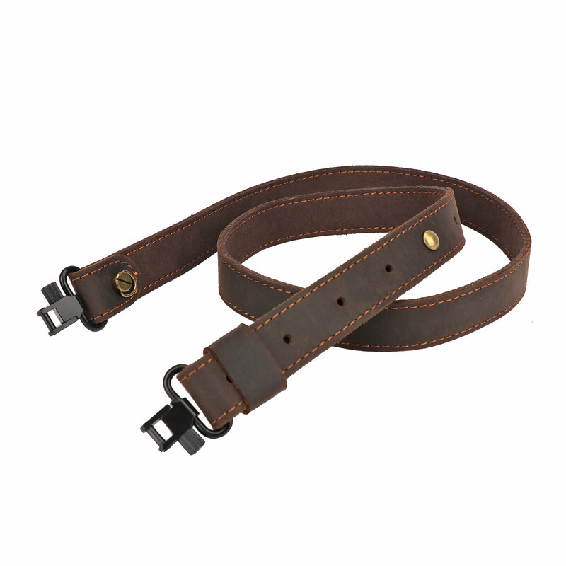 Tourbon Buffalo Leather Rifle Sling Shotgun Strap+Metal Swivels Set ...