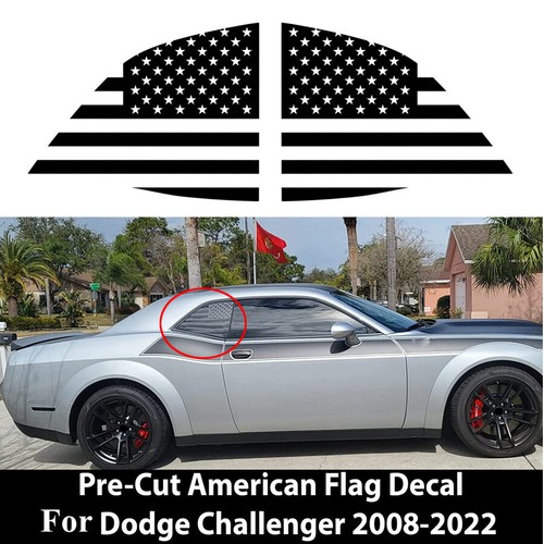 2x Rear Triangle Window Sticker American Flag Decal For Dodge ...