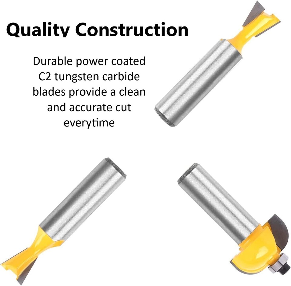 74 Piece EDM ROUTER BIT SET - 1/2" Shank Tungsten Carbide Edges in ...