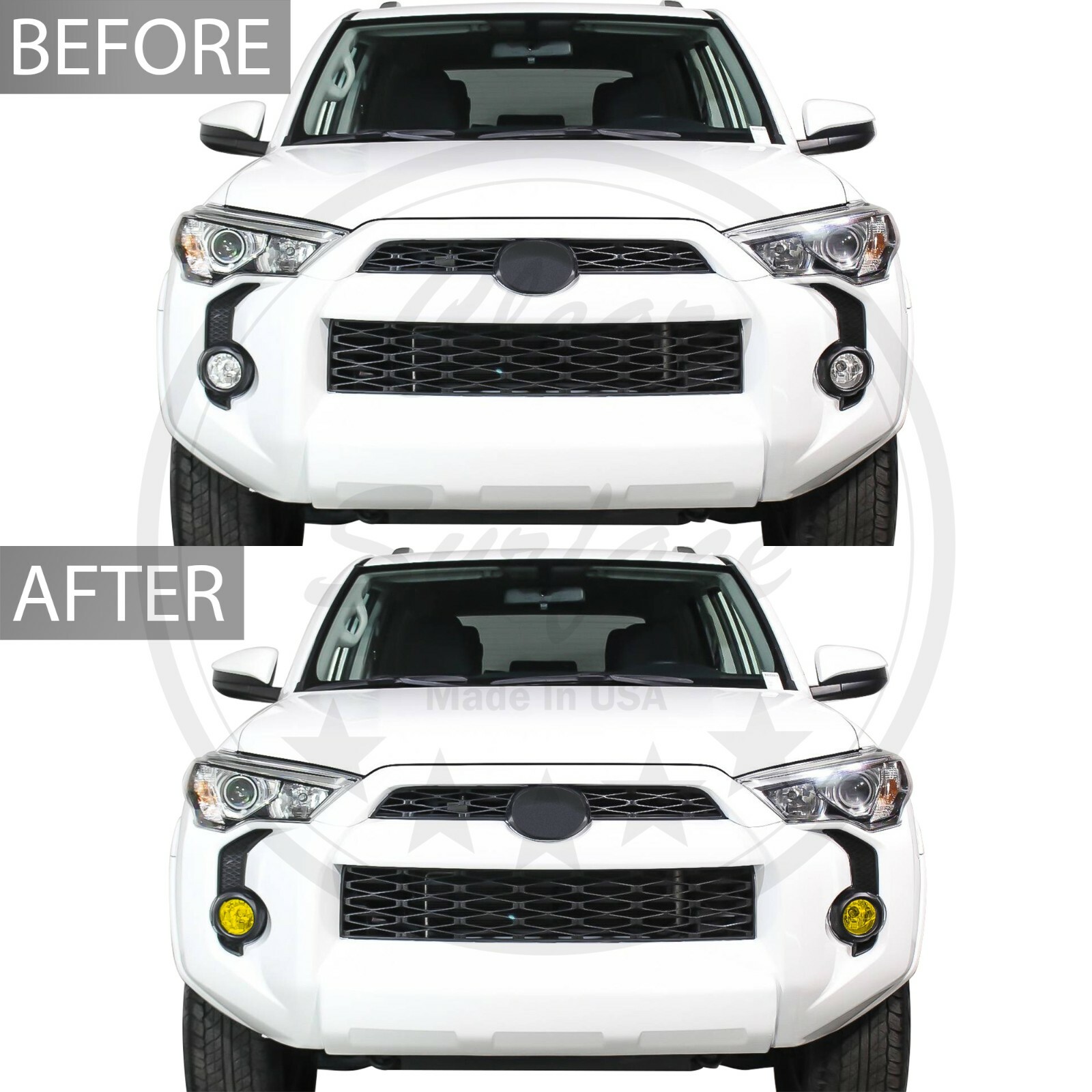 Yellow Fog Light Precut Overlay Tint Film Kit Fits Toyota 4Runner 2015 ...