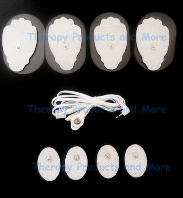 ELECTRODE LEAD CABLE (2.5mm) + PADS(4 LG + 4 SM OVAL)COMPATIBLE W/IREST ...