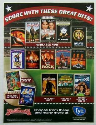 2005 STRAWBERRIES Music & Video FYE Movie DVDS Full Page Magazine Ad | eBay