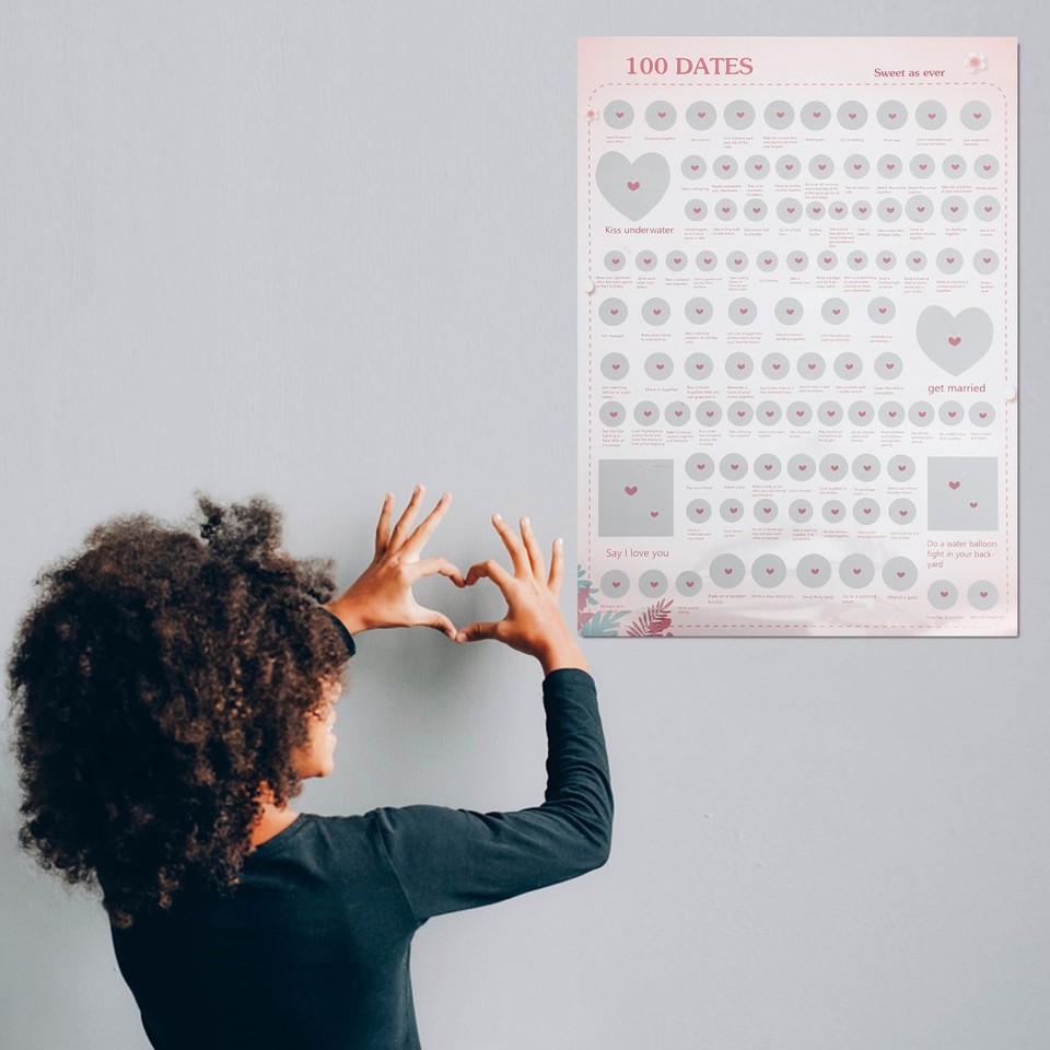 Scratch off Poster Couple List Wall Calendar To Do Things Lovers ...