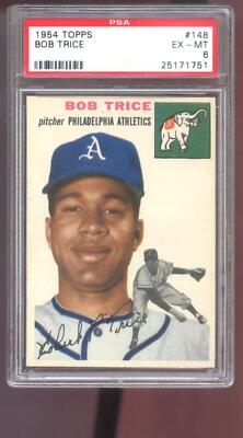 1954 Topps #148 Bob Trice PSA 6 Graded Baseball Card MLB Philadelphia ...