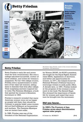 Betty Friedan #27.2 Notable People - Story Of America Grolier Card ...