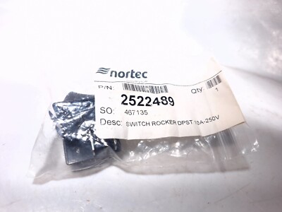 NORTEC 2522489 ROCKER SWITCH DPST 10A-250V | eBay