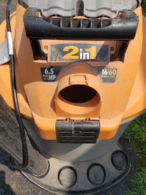 Ridgid WD16600 2 In 1 Wet Dry Shop Vac Vacuum & Blower 16 Gallon 12 Amp ...