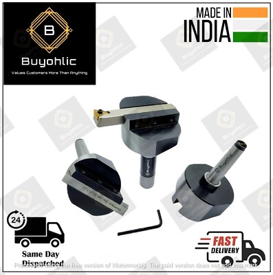 3" Head Fly Cutter with Carbide Indexable Tip (TNMG16) & HSS Tool Bit ...