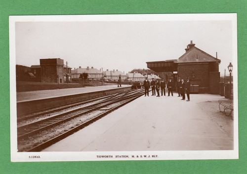 Tidworth Railway Station M & S W J Railway RP pc unused WHS Kingsway ...