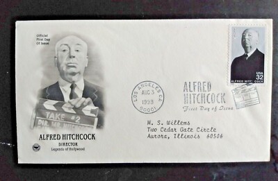 ALFRED HITCHCOCK LEGENDARY FILM DIRECTOR 1998 PCS CACHET FDC | eBay