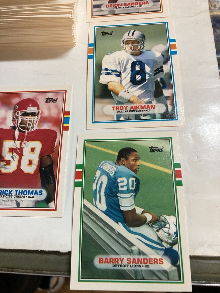 2 Boxed Topps Traded series NFL football sets 264 Cards 1989 1990 ...