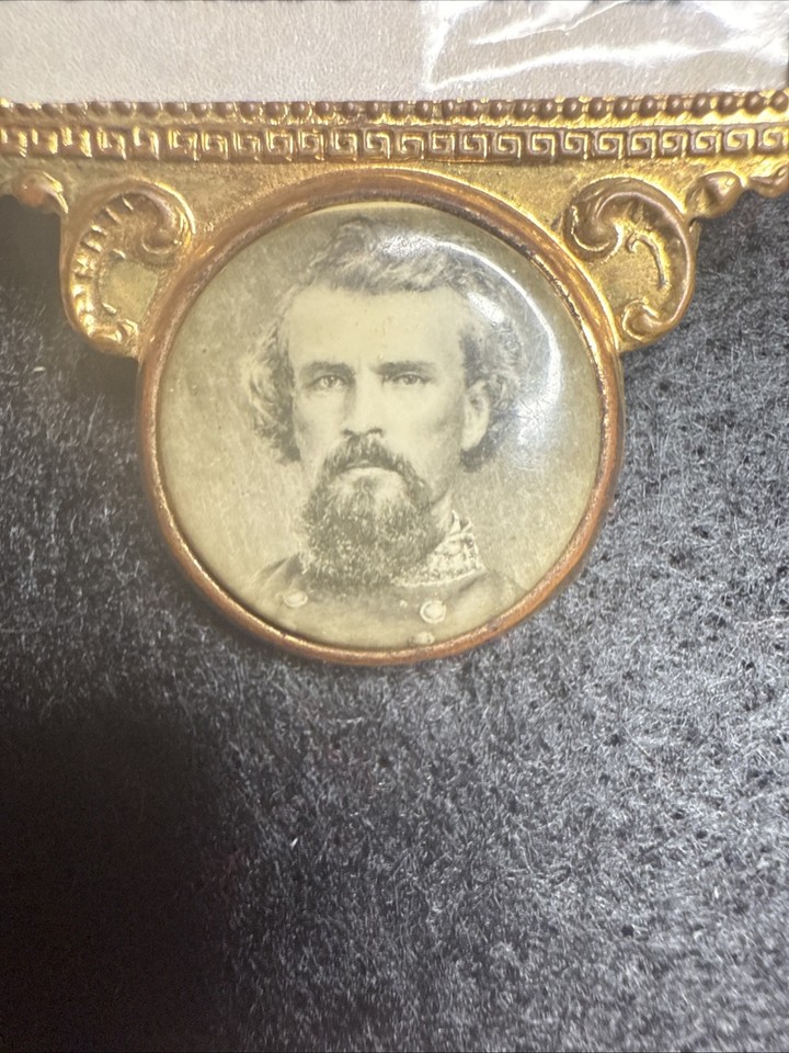 Nathan Bedford Forrest Celluloid Brooch UCV Forrest Cavalry Corps 1897 ...