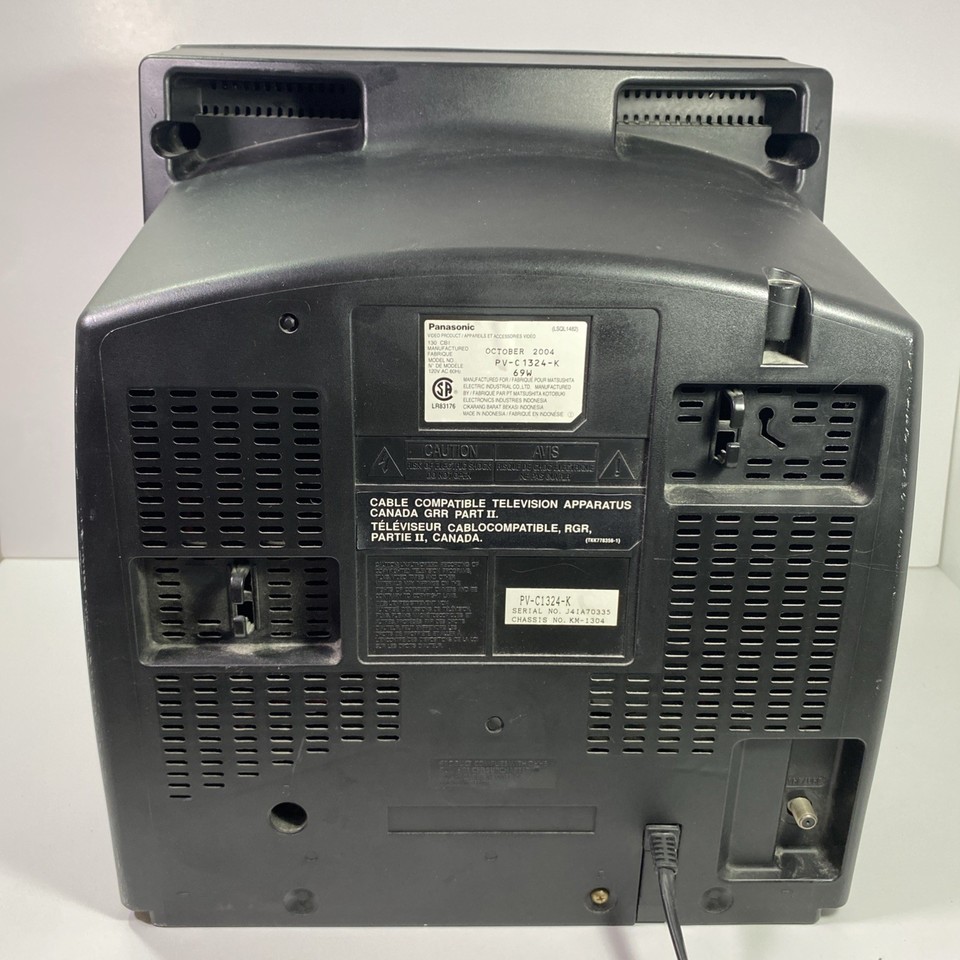 Panasonic PV-C1324-K 13" CRT TV VHS VCR Combo 2004 Retro Gaming No Remote | eBay