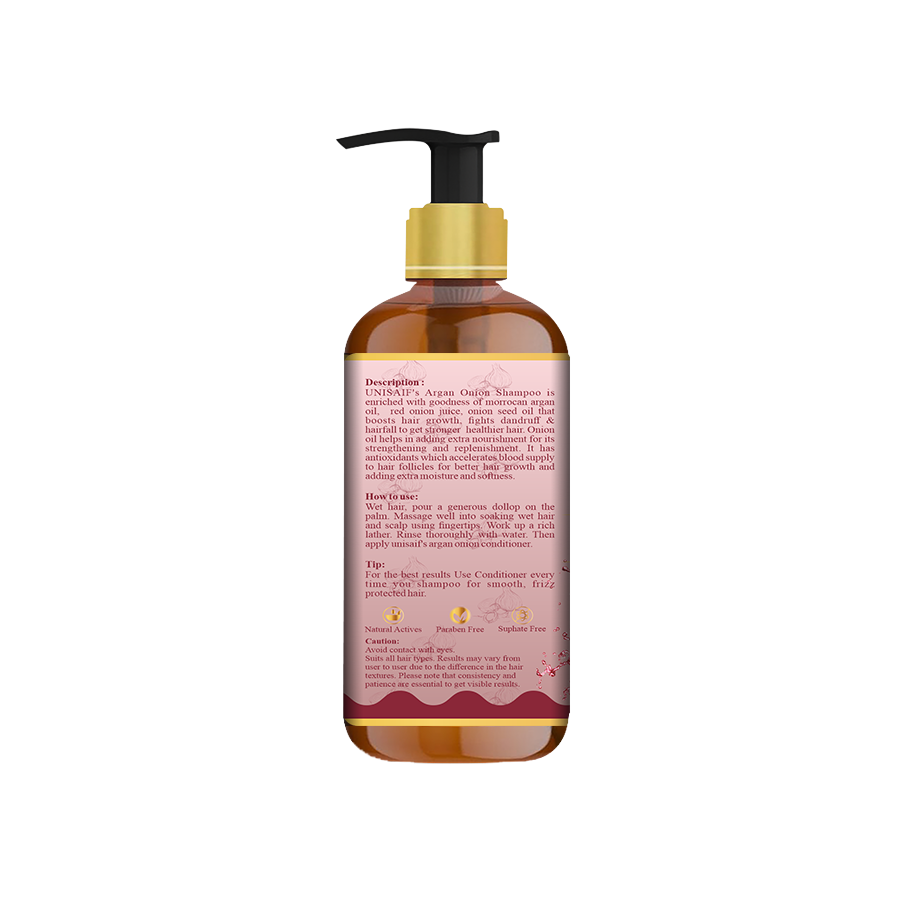 Unisaif Argan Onion Organic Shampoo, Hair Growth & Hair Loss Control ...